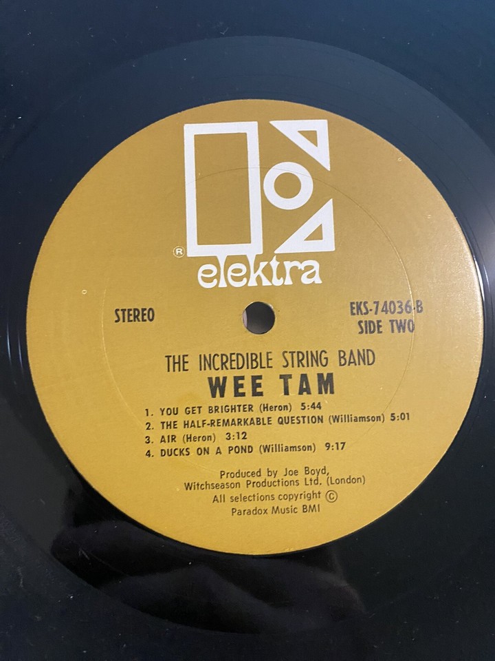 THE INCREDIBLE STRING BAND - Wee Jam - Elektra 74036 LP Vinyl Record ...