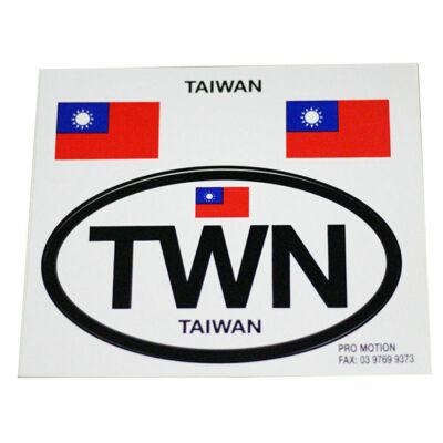 TWN Taiwan Country Code Sticker Decal Car Caravan Trailer Truck | eBay ...