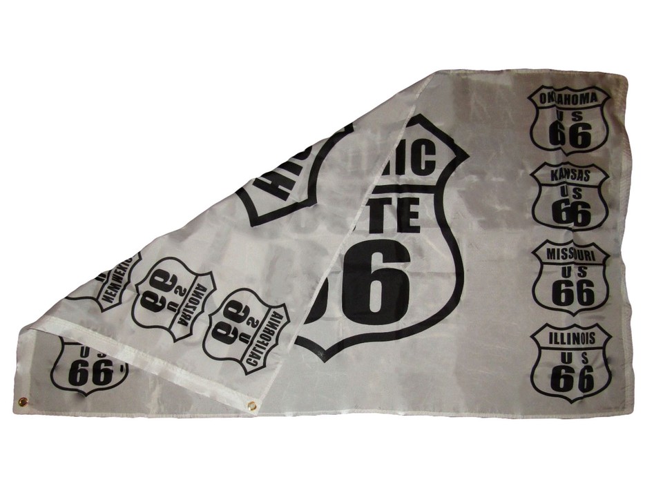 3x5 Historic Route 66 State List White Premium Quality Flag 3'x5 ...