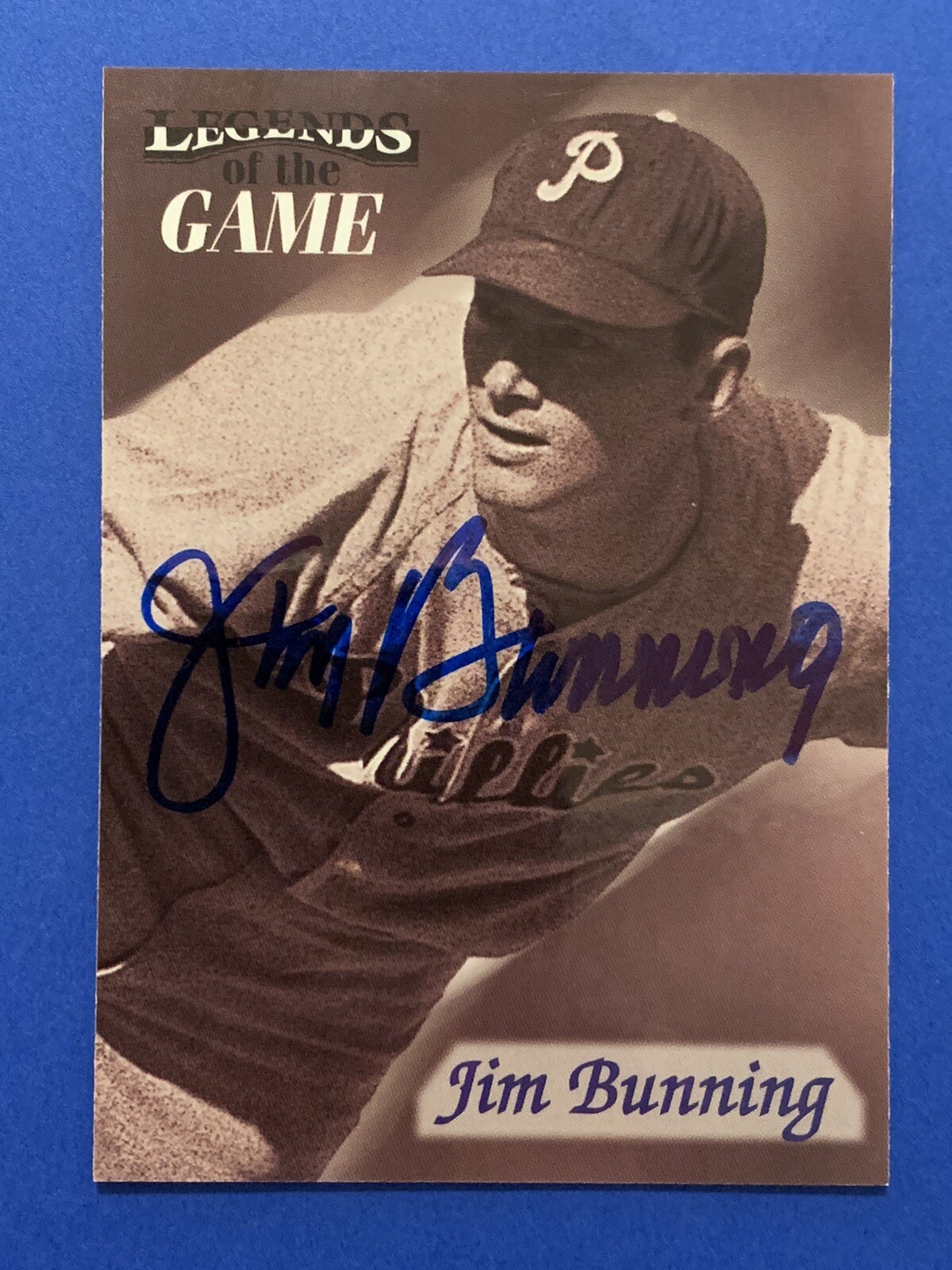 JIM BUNNING (Dec) HOF Signed 1998 SI Legends Of The Game Phillies ...