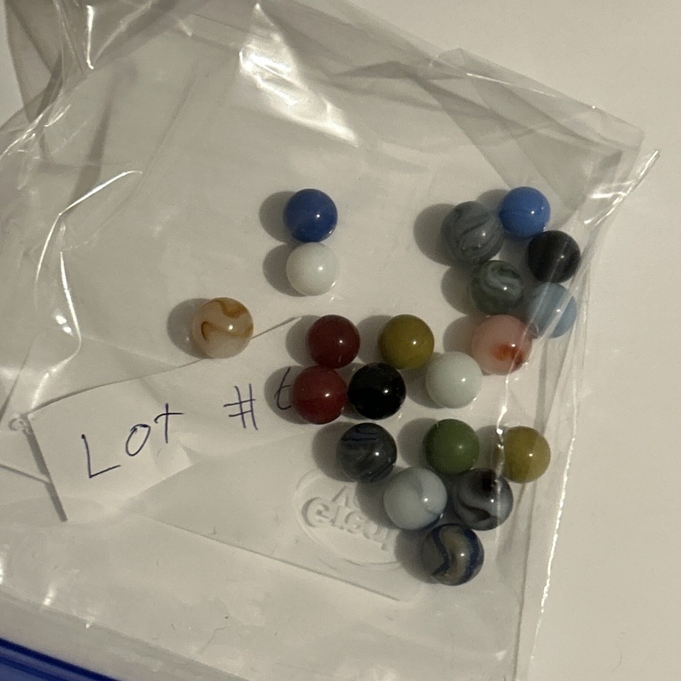 AUTHENTIC Vintage Marbles LOT of 20 - 1930-1950s ~ 8 SWIRL Marbles ...
