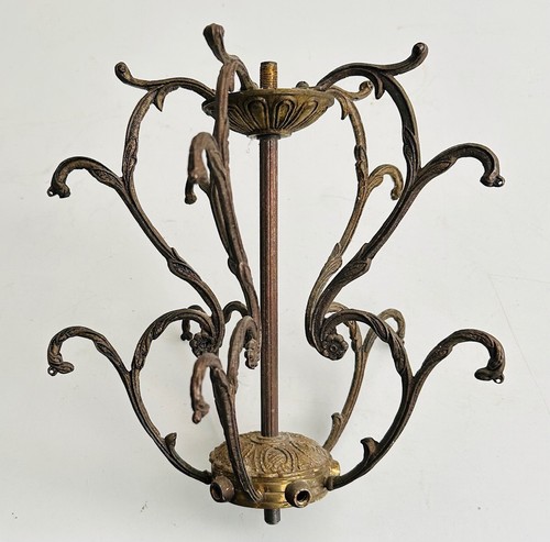 Fancy Vintage Column SPACER RISER Ornamental LAMP PART Cast BRASS Spain ...