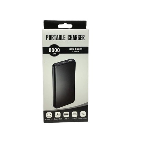 Unbranded BP8C1 Portable Charger 8000mAh Power Bank USB-C Black ...