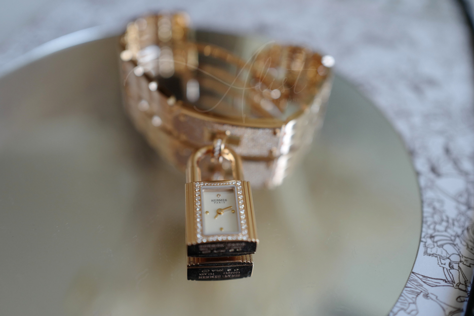 BNIB Hermes Mini Kelly Watch Rose Gold 16 mm With Diamond Set Over $40K ...