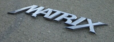 Toyota Matrix XR emblem badge decal logo rear hatch OEM Factory Genuine ...