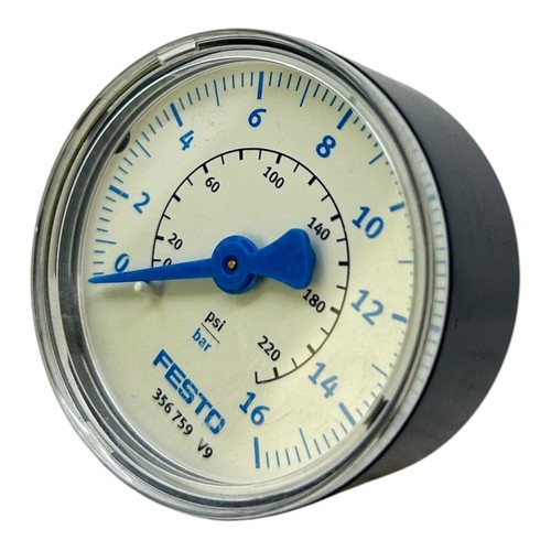 Festo Manometer 0-16 bar MA-50-16-1/4 356759 Pressure Gauge Pneumatic ...