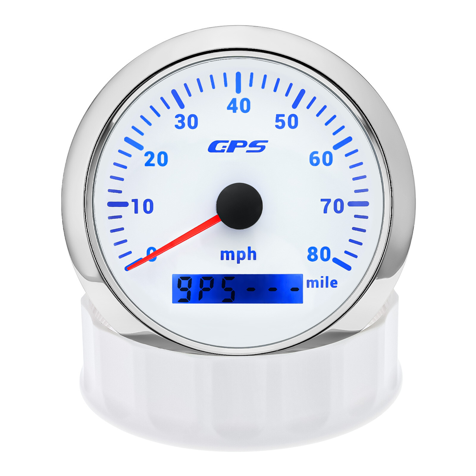 85mm White GPS Speedometer 0-80 MPH Odometer Gauge for Car Boat Truck ...