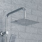 Thermostatic Rigid Riser Shower Rail Kit Bath Shower Set Chrome Square ...