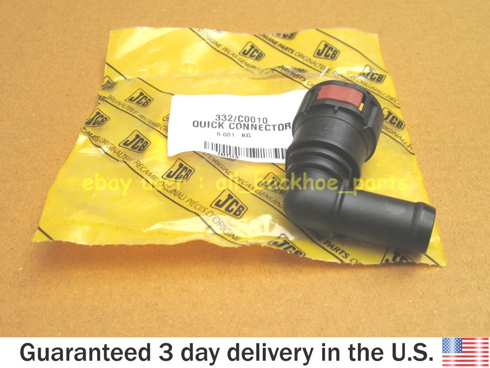 JCB BACKHOE - GENUINE JCB CONNECTOR QUICK CONNECT 90 DEG. (PART NO. 332 ...