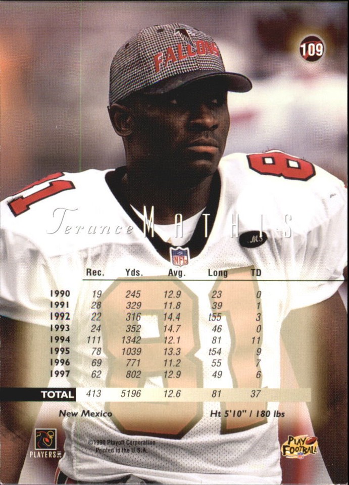 1998 Playoff Prestige Hobby Football Card #109 Terance Mathis | eBay