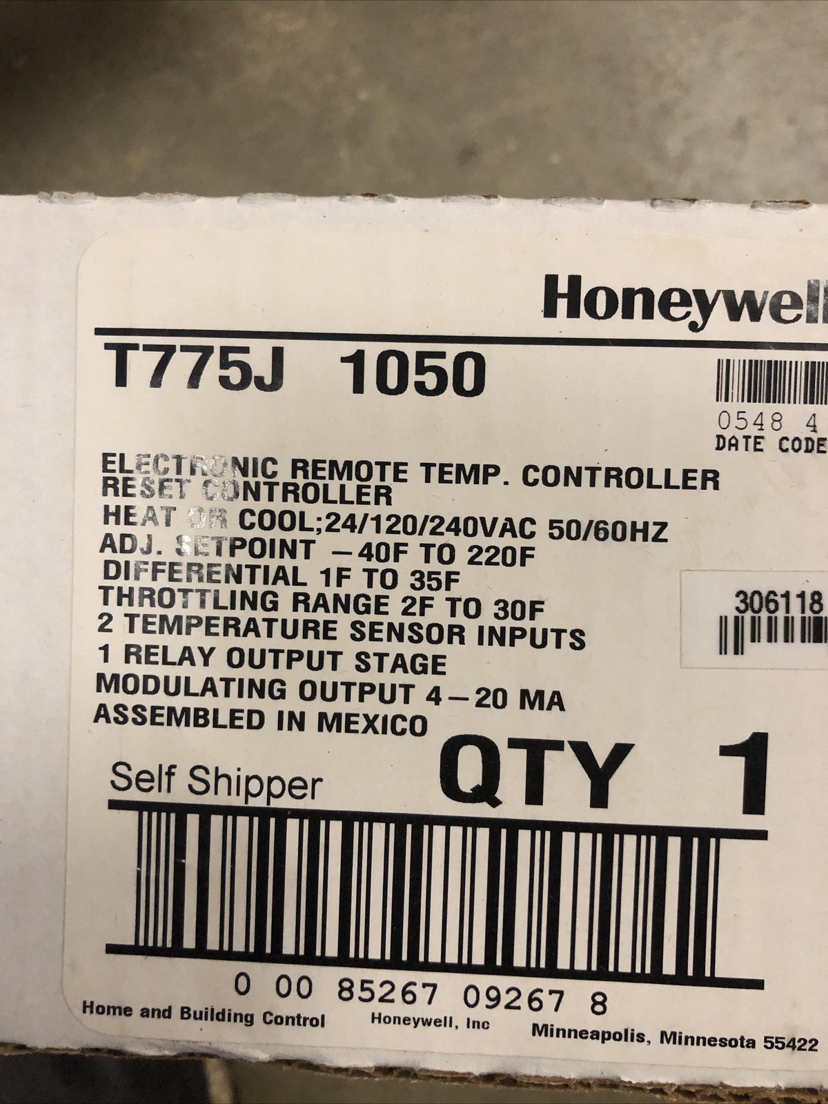 HONEYWELL T775J1050 TEMPERATURE CONTROLLER for sale online | eBay