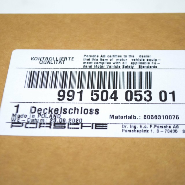 99150405301 Lock Bonnet Porsche 911 (991) 3.8 Turbo S 427 Kw 580 HP (0 ...