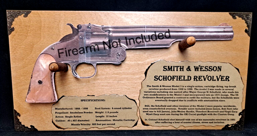 Wall Display Plaque - Smith & Wesson Schofield Revolver Gun Rack LIGHT ...