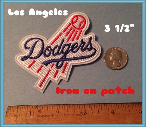 LOS ANGELES DODGERS IRON ON PATCH. 3 1/2" Red White & Blue | eBay