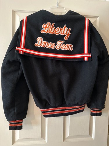 Vintage Women’s Letterman Jacket, Dance Team, Size S, Black, Orange ...