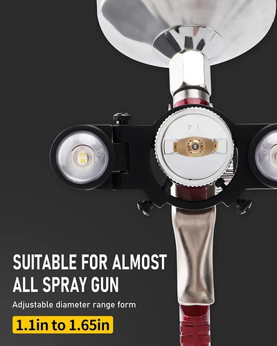 Spray Gun Adjustable LED Light Fits for All Spray Guns Night Painting ...