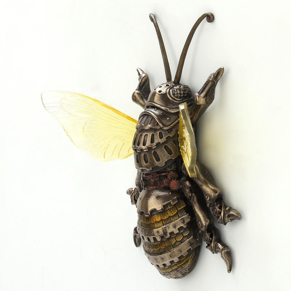 5 1/8" Steampunk Bumblebee Wall Art Resin Sculpture Antique Bronze Finish 7445028251240| eBay
