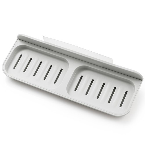 2 Compartments Creative Soap Rack Punch Free Soap Dish Holder Drain ...