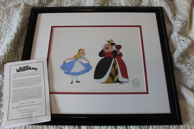 Disney Alice in Wonderland sericel "Curtsey to the Queen" limited ...