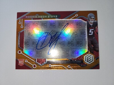 Drake London 2022 Elements Rookie Neon Signs Orange Auto 7/25 Atlanta ...