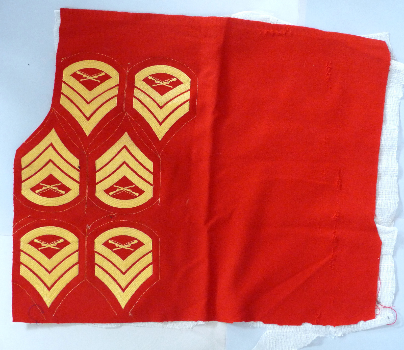 US Marine USMC vintage patch sheet staff sergeant chevrons rifles gold ...