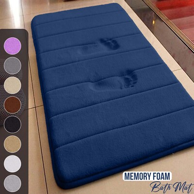 Non Slip Bath Mat Extra Large Bathroom Rug Water Absorbent Toilet ...