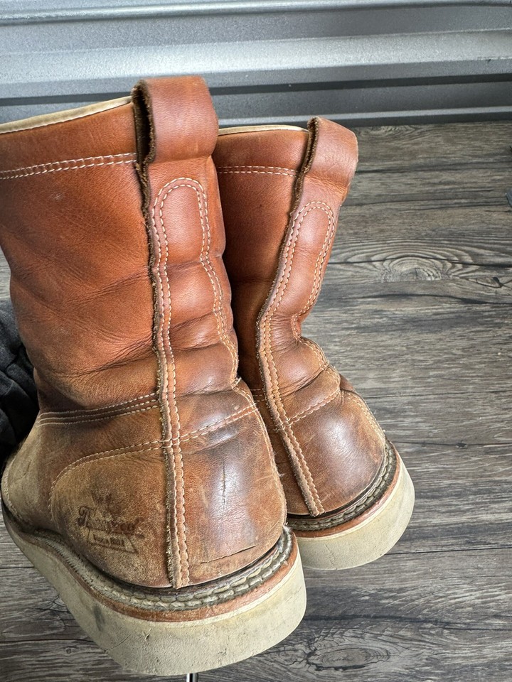 Thorogood 804-4208 Men's 8" Leather Moc Toe Steel Safety Work Boots ...