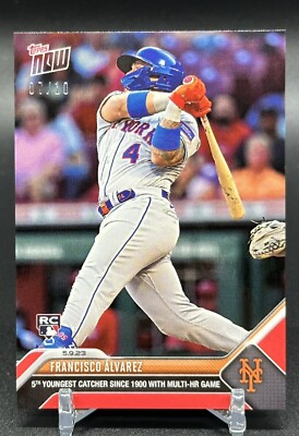2023 MLB Topps Now Francisco Alvarez Rookie RED PARALLEL /10 SSP Mets ...