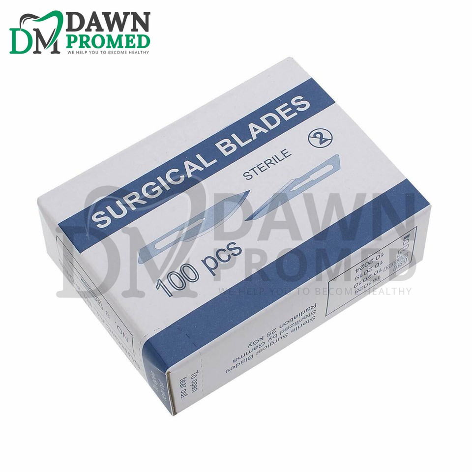 1000 Sterile Surgical Blades #25 with BP Scalpel Handle #4 Medical ENT ...