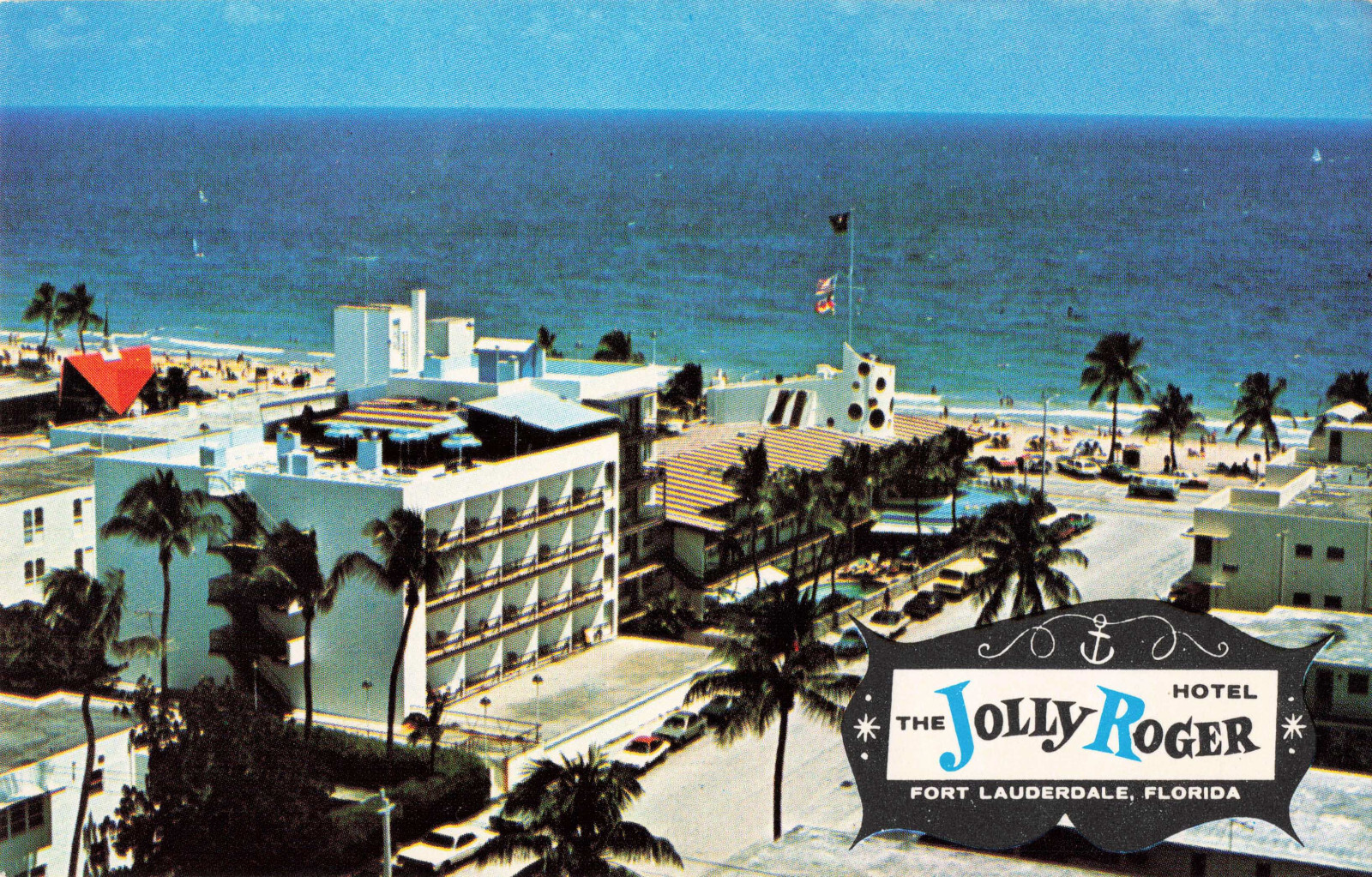 Postcard Florida The Jolly Roger Hotel Atlantic Blvd Fort Lauderale FL ...