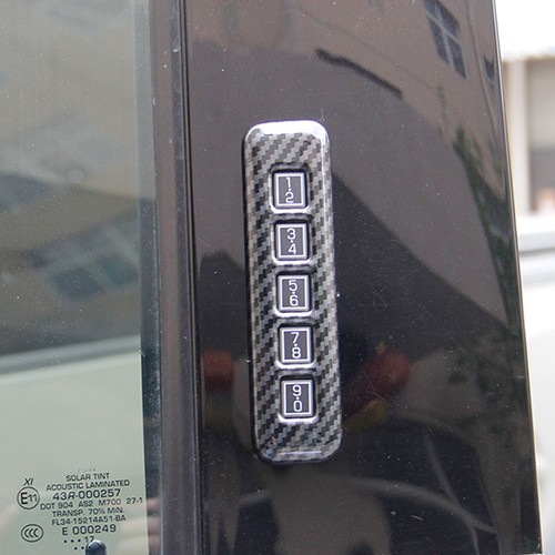 Truck Pillar Post Keypad Triple Carbon Fiber Cover Trim For Ford F-150 ...