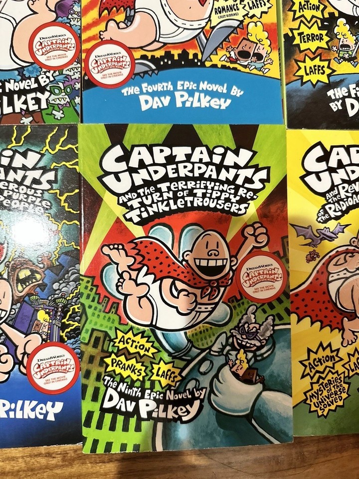 Captain Underpants 10 Book Bundle – Great Deal! Series by Dav Pilkey | eBay