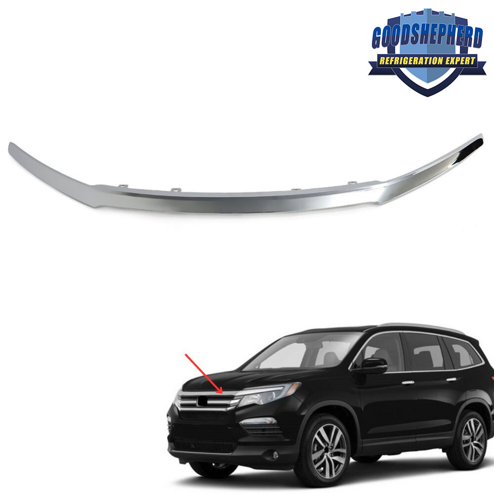 Chrome Silver Fit for 2016 2017 Honda Pilot Front Bumper Upper Grille ...