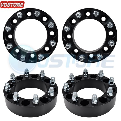(4) 2" 8x6.5 to 8x170 Wheel Adapters 14x1.5 Studs for Chevrolet GMC Ram ...