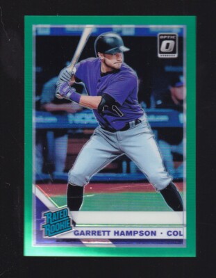 2019 Panini Donruss Optic Prizm Green Garrett Hampson 3/5 Rated Rookie ...
