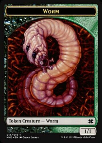 Worm Token Modern Masters 2015 Light Play MTG Magic DNA GAMES | eBay