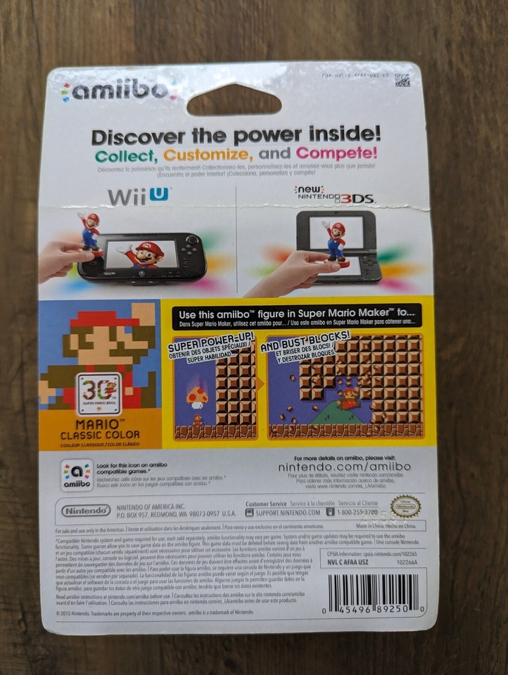 Super Mario Bros 30th Anniversary Classic Color 8-Bit Mario Amiibo ...