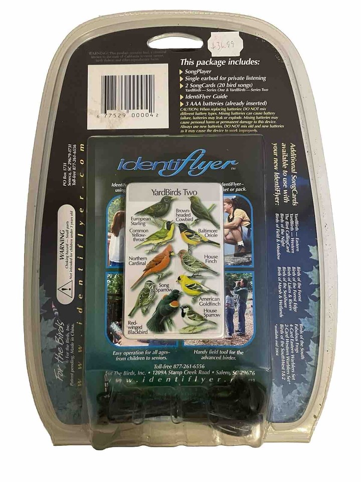 Vtg New Sealed Bird Song Identiflyer - Handheld Audio Bird Song ...