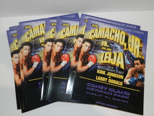 LOT OF 10 JESSE JAMES LEIJA VS HECTOR CAMACHO JR ON SITE BOXING PROGRAM ...