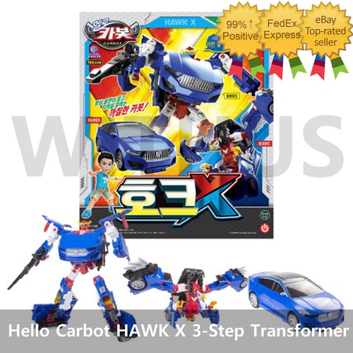 Hello Carbot HAWK X 3-Step Transformer Transforming Car Robot Figure ...