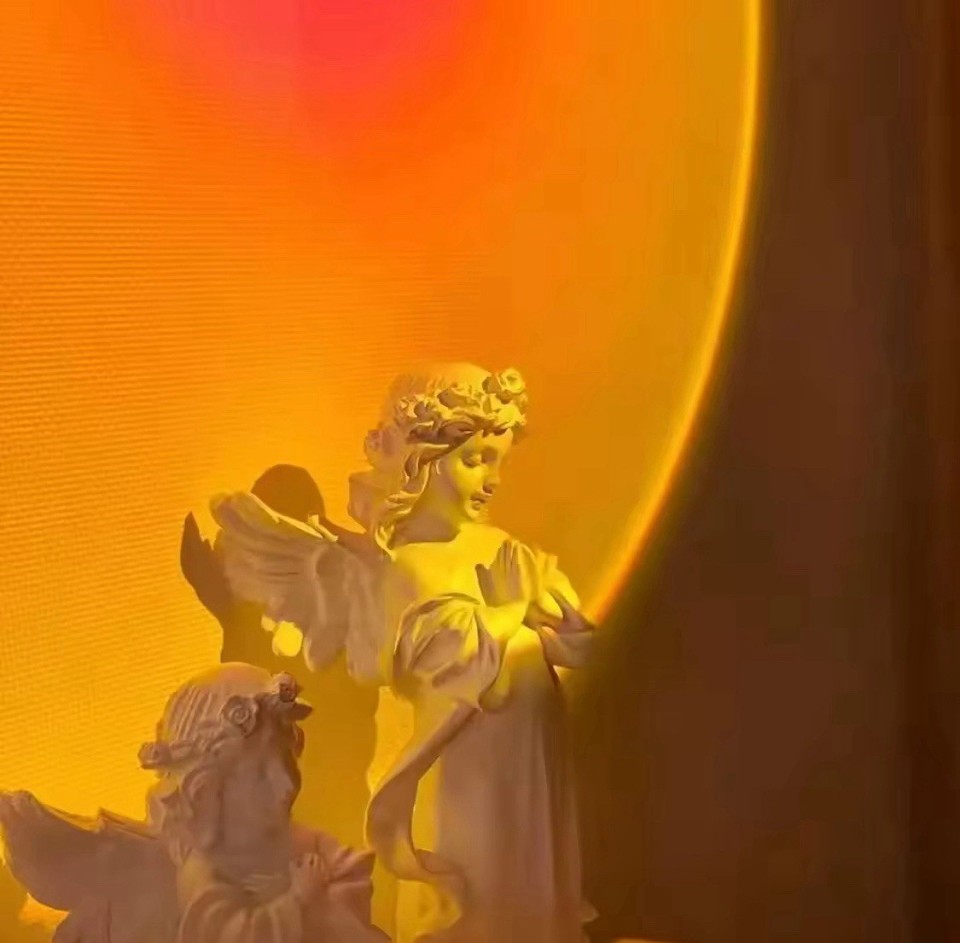 Portable USB LED Sunset Yellow Night Light For Bedroom Decor | eBay