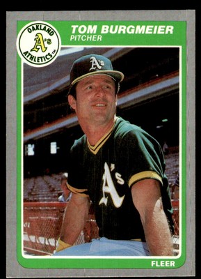 1985 Fleer Tom Burgmeier Oakland Athletics #417 | eBay
