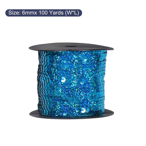 100 Yards x 0.24 Inch Flat Sequin Strip Spangle Sequins Trim Bling Lake ...