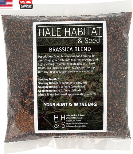 Brassica Blend Food Plot Mix, 1/2 Acre, Highly Attractive Fall Food ...