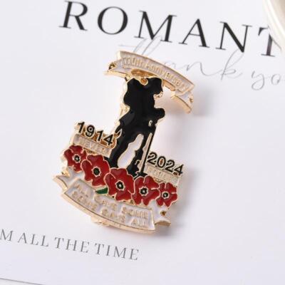 2024 Remembrance Poppies Pin Badge Brooch Flower Lest We Forget UK ...