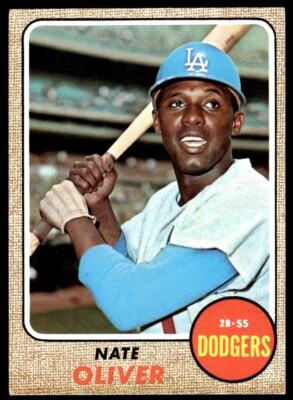1968 Topps Nate Oliver Los Angeles Dodgers #124 Set Break | eBay