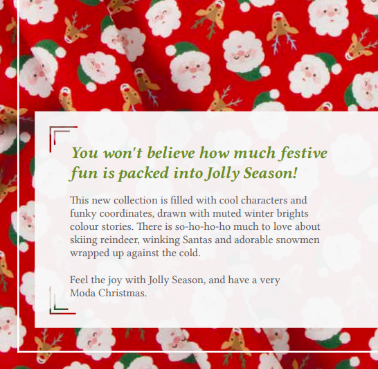 Moda JOLLY SEASON 35345 13 Green Snowflakes ABI HALL Quilt Fabric ...