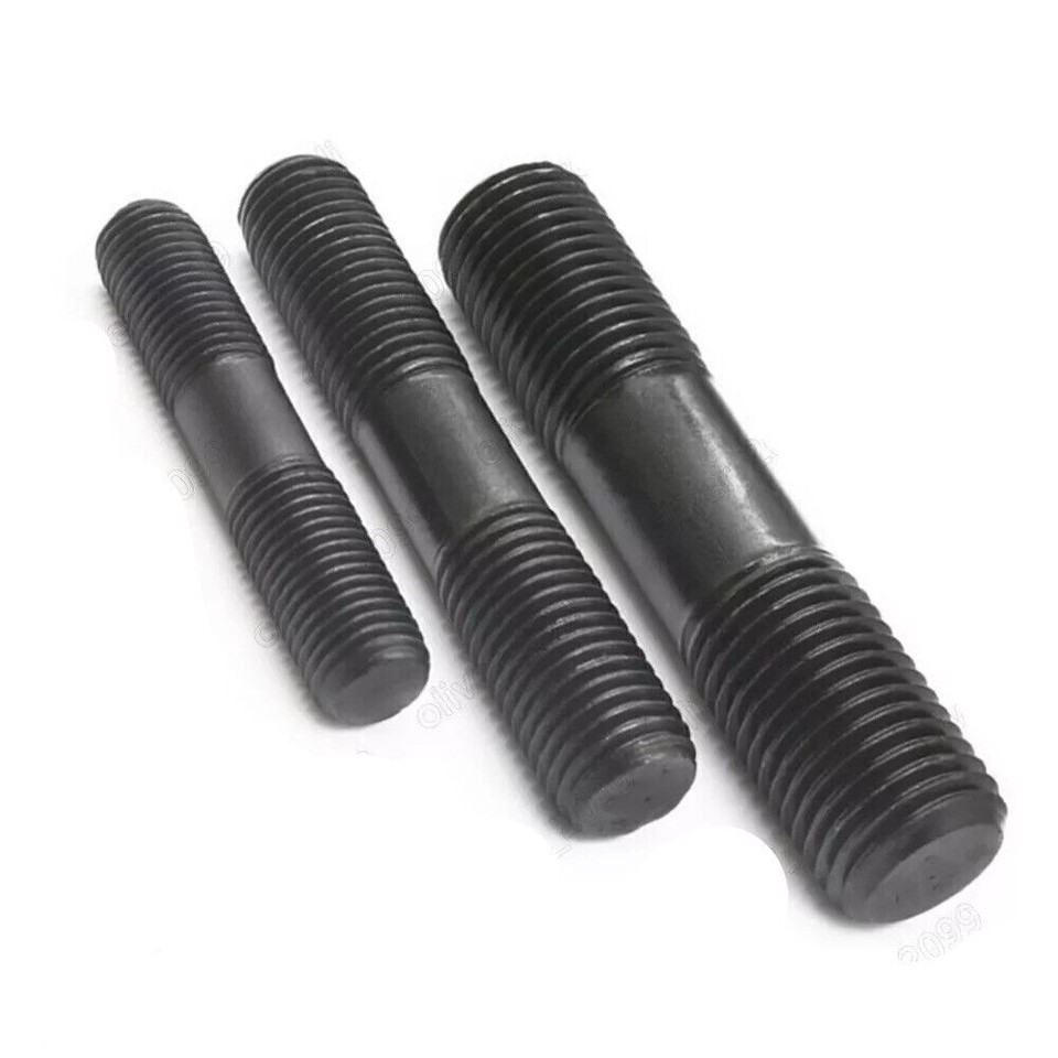 Black 12.9 Steel Double End Studs Rods Clamping Type M8 M10 M12 M14 M16 ...