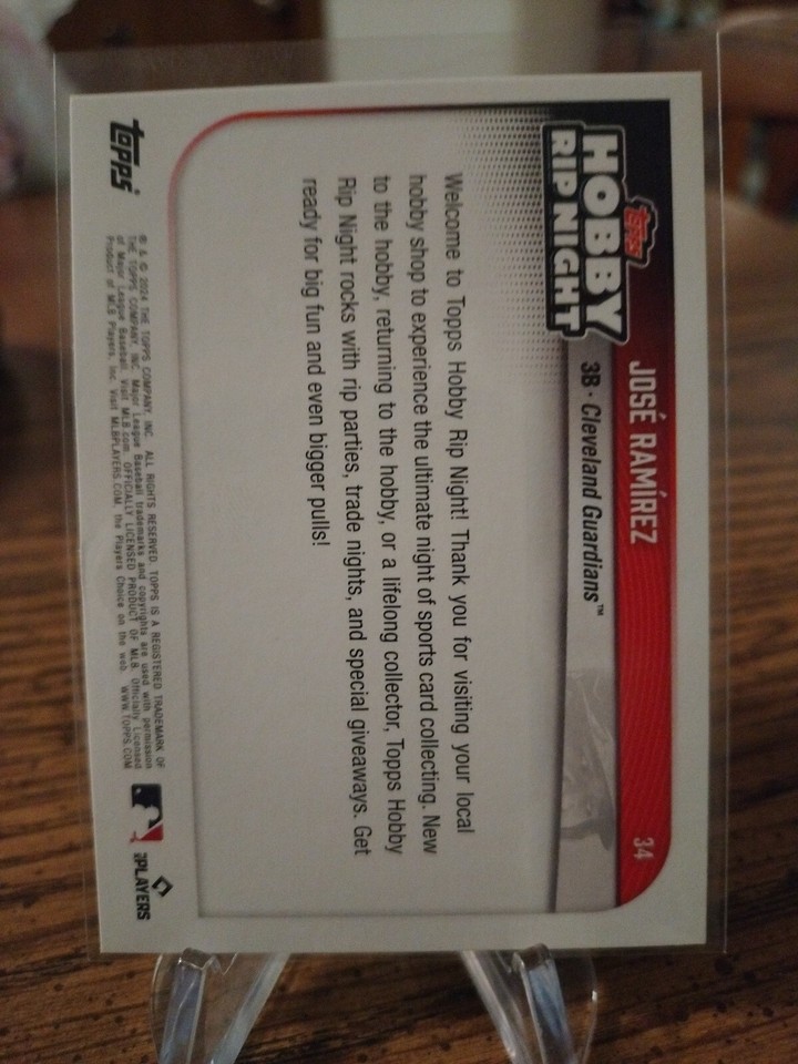 2024 Topps Hobby Rip Night Jose Ramirez | eBay