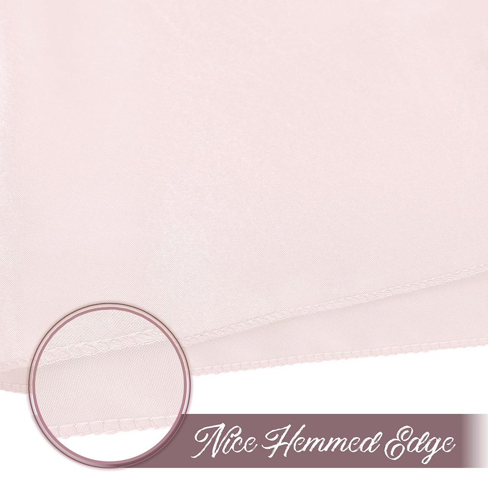 50 Pieces Light Pink Satin Napkins 17" X 17" Square Table Napkins Silky ...